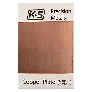 K & S 6603 Copper Etching Plates, 0.050" Thick x 6" Wide x 9" Long, 1 Piece, Made in The USA
