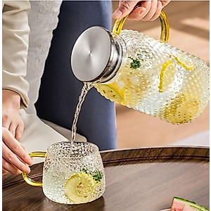 ZYJBM Clear Kettle Teapot High-capacity Kettle Heat-Resistant Glass Bottle with 2 Cup
