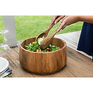 Ironwood Gourmet Tulip Salad Bowl, Acacia Wood