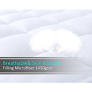 SUFUEE Mattress Topper Twin Size 2 inch Thick Down Alternative Quilted Mattress Cover Soft and Warm Mattress Pad for All Seasons