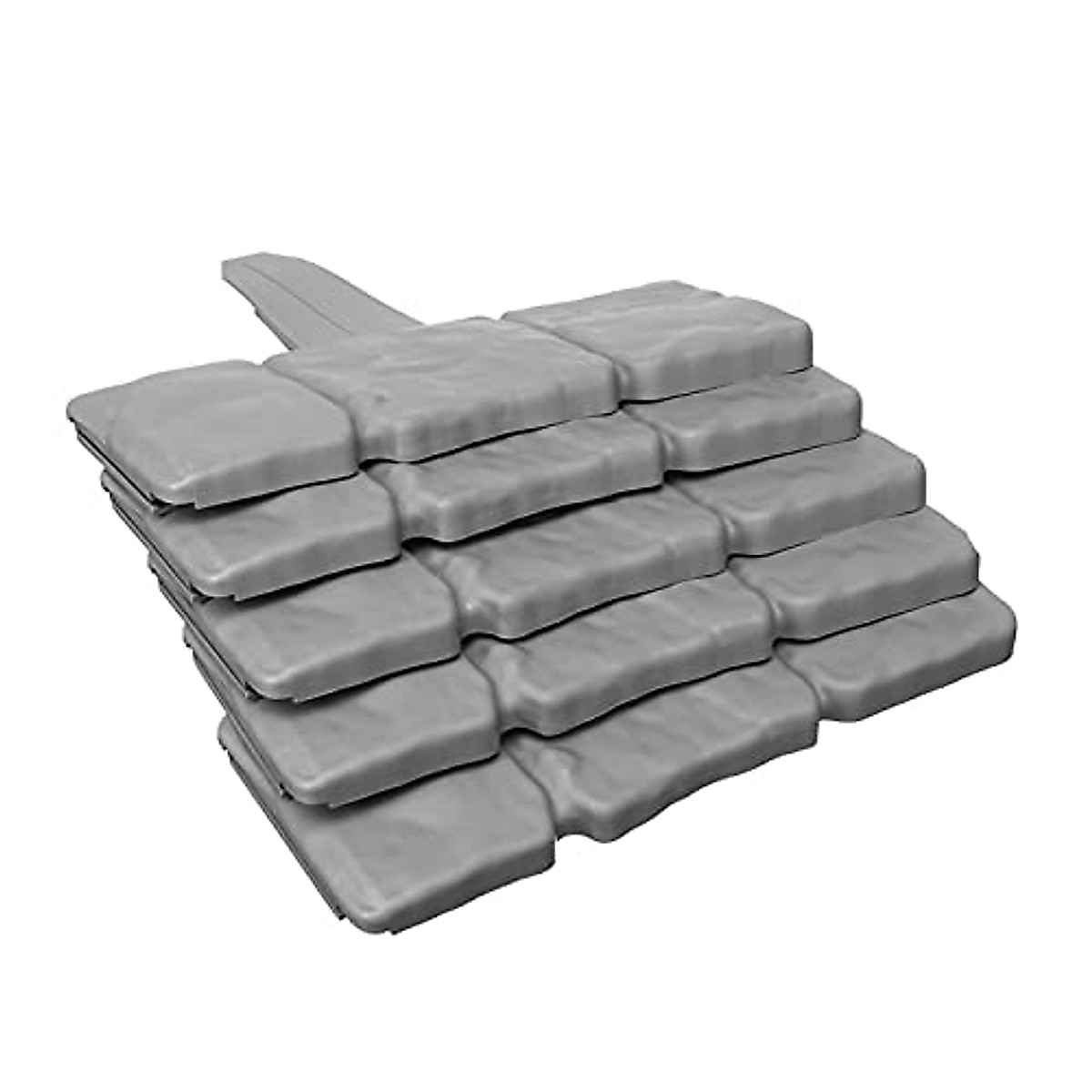 Lawn Edging,Garden Border,Plant Bordering 10/20pcs Folding Landscape Gray Flower Fence Path Garden Plant Border Edging Lawn Imitation Stone Fence Grounding Fence