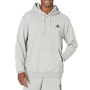 adidas Men's Essentials Feelcomfy French Terry Hoodie, Medium Grey Heather, Large