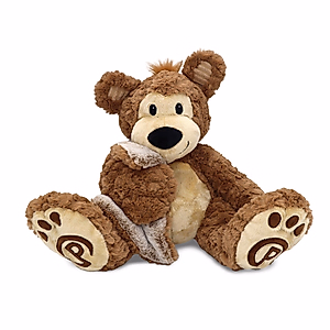 PLUSHIBLE Pawley Blankie Bestie, 2-in-1 Stuffed Animal Bear & Blanket, Soft Sensory Plush Toy Gift for Girls, Boys, Babies, Toddlers & Kids - Toddler Stuffed Animal with Blanket - Boys & Girls Toys