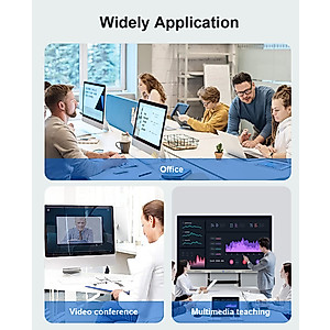 4K@60Hz HDMI KVM Switch for 2 Computers, 1 Monitor - USB Selector with 4 USB 3.0 Ports for Keyboard, Mouse, Printer, External Hard Drives, Includes 2 USB Cables and 2 HDMI Cables