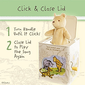 Disney Baby Classic Winnie The Pooh Jack-in-The-Box - Musical Toy for Babies