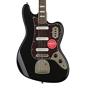 Squier Classic Vibe 6-String Bass VI, Black, Laurel Fingerboard