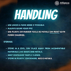 Ferric Chloride 40% - 1 Gallon - 128 FL Oz - Copper Etchant Solution - Uses: Water Treatment - Domestically Sourced Chemical - Made in America - Alliance Chemical