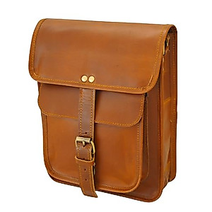 Satchel And Fable Leather I Pad Messenger Tablet Cross Body Shoulder Bag 11 Inch