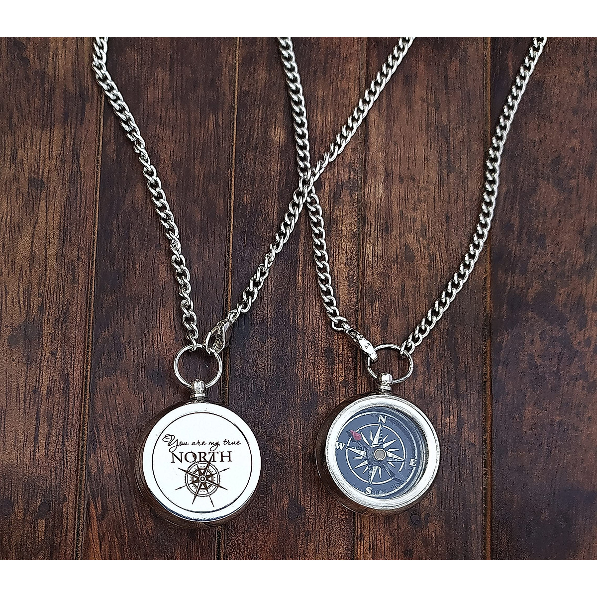 You are my true North Engraved Compass Necklace Gifts for Him or Her | Romantic Gifts for Men Women Husband Wife Boyfriend Girlfriend Bestfriend Couple | Love Gift Ideas for Anniversary Wedding Valentine day