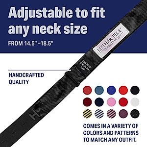 LUTHER PIKE SEATTLE Self Tie Bow Ties For Men Tuxedo Bowtie Bow Tie (Black)