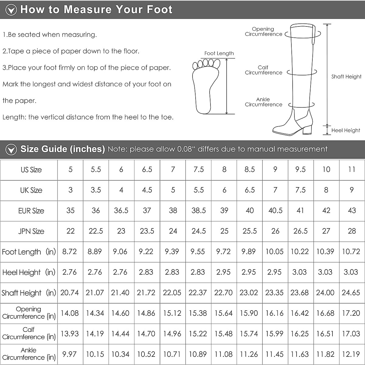 DREAM PAIRS Women's Stretch_High Black Thigh High Block Heel Over The Knee Boots Size 9 B(M) US