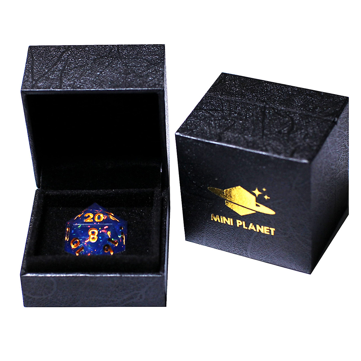 Mini Planet Dungeons and Dragons Dice D20 Polyhedral Dice D20 Role Playing Game Dice D20 Sharp Edged Dice Resin Dice Glitter Dice Galaxy Dice Sunshine Coast D20