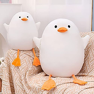 DRUNKENRIVER Cute Duck Stuffed Animals Sleeping Pillows Gifts for Girls Teens White Plushie Hugging Animal Super Soft Toys Christmas, Valentine's Day Gifts (White,13.7inches)