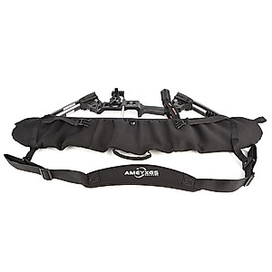 ZSHJGJR Archery Compound Bow Sling String Protector Compound Bow Cams Sling Case Carrying Shoulder Strap Holder Compound Bow Accessories for Outdoor Hunting (black)