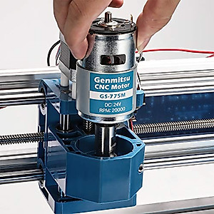 Genmitsu GS-775M 20000RPM 775 CNC Spindle Motor with 5mm ER11 Collet Set, CNC 3018 Upgraded Accessories, DC 24V, High Power, Noise Suppression, Electrical DC Motor for 3018 CNC Router Machine