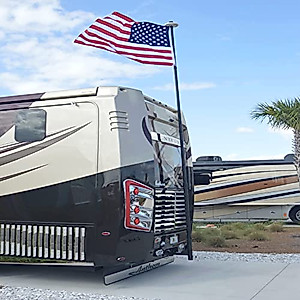 Hydencamm Upgraded Hitch Mount Flagpole Holder, Flag Hitch Mount Universal for 2" Receivers, 19.7" x 17" Stable Hitch Flag Pole Holder with Anti-Wobble Screws, for SUV, RV, Pickup, Truck, Camper