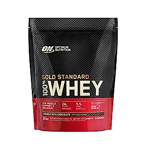 Optimum Nutrition Gold Standard 100% Whey Protein Powder, Double Rich Chocolate 1 Pound (Packaging May Vary)