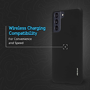 Pelican Samsung Galaxy S21 FE Case with Screen Protector [Wireless Charging Compatible] [10FT MIL-Grade Drop Protection] Shockproof Phone Case Cover for S21 FE 5G with 9H Glass, Anti-Scratch - Black