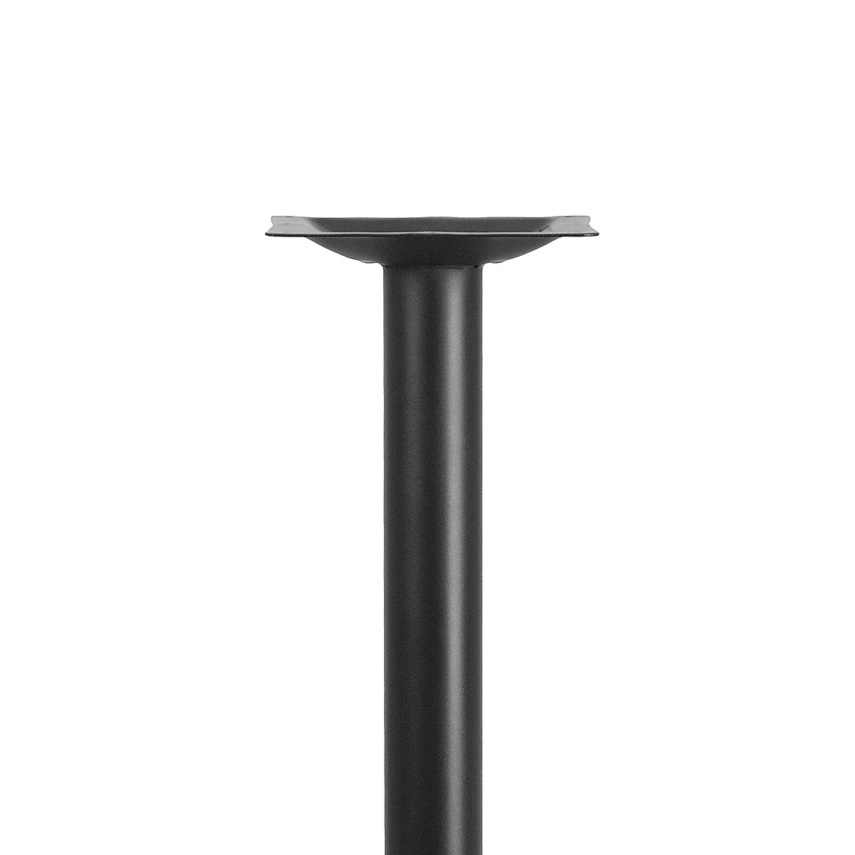 Flash Furniture Beverly 23.75" x 30" Restaurant Table X-Base with 3" Diameter Table Height Column, Commercial X-Base Cast Iron Table Base, Black