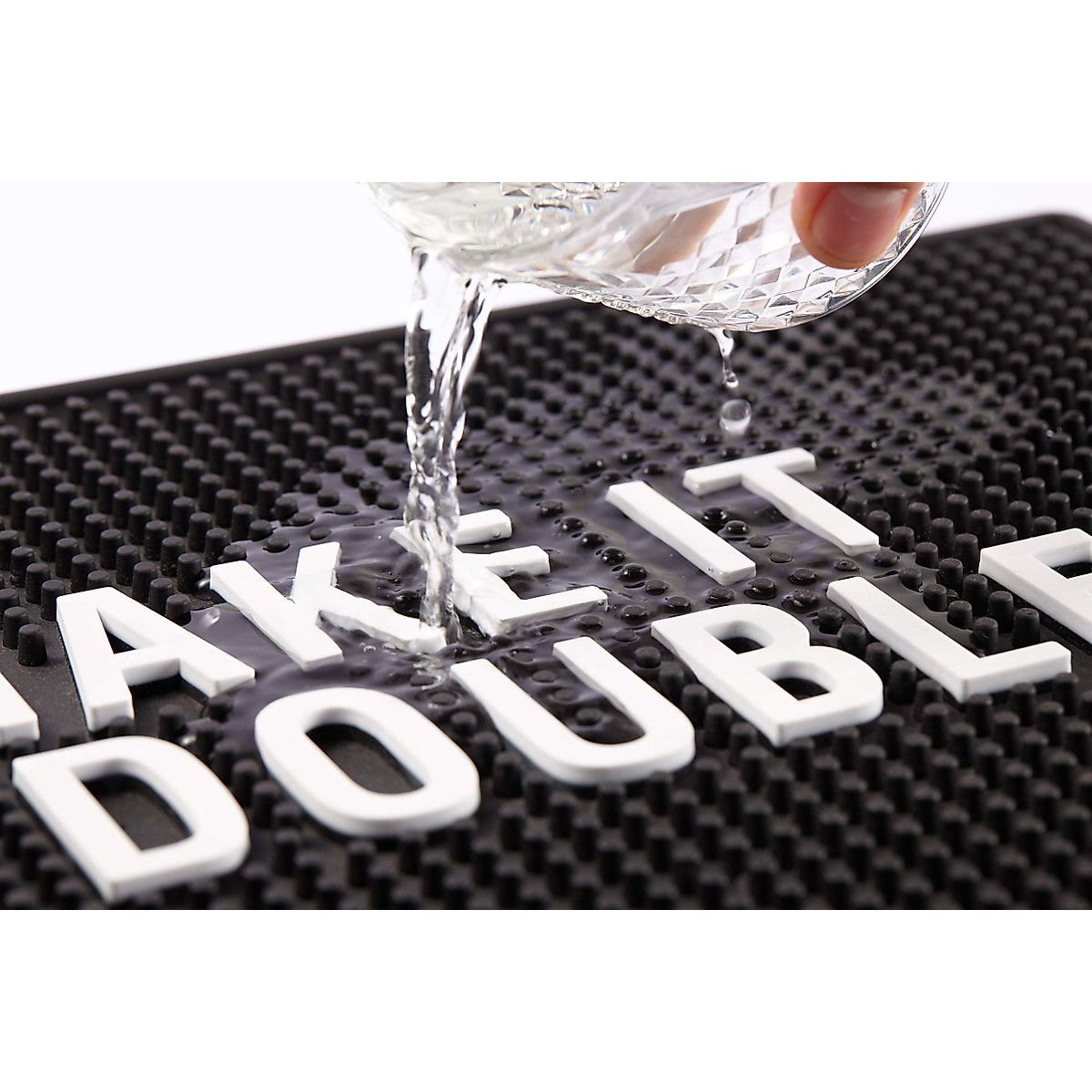 Bar Mat for Home Bar Decorations - Man Cave Basement Presents Decor Idea Dad Son Husband Father’s Day - Housewarming - College - New Home - Rubber Bar Service Spill Mat (12 x 18 inches)