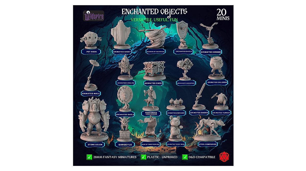 Wildspire DND Miniatures - Spellblades & Enchanted Objects for Fantasy RPG