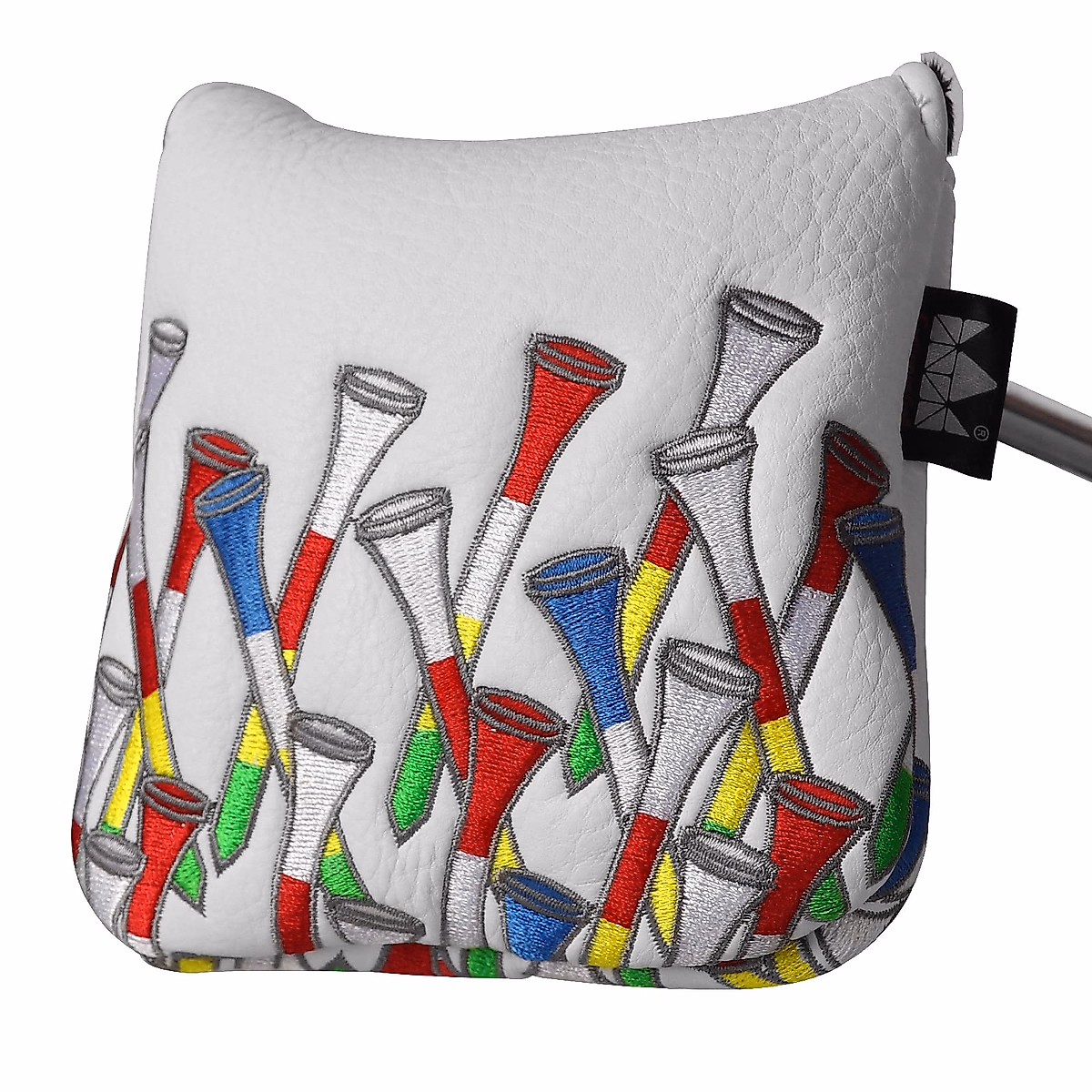 Craftsman Golf Colorful Tees Style Golf Club Larger Mallet Headcover for Taylormade MySpider X Odyssey Exo 7 Putter Odyssey Triple Track Ten etc.