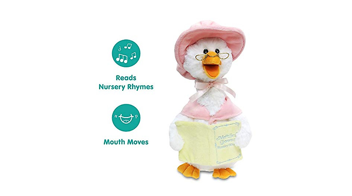 Cuddle Barn Mother Goose Plush Toy - Reads 7 Nursery Rhymes
