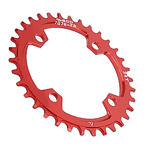 Bike Chainring,96BCD Bike Narrow Wide Round Chainring Repair Single Chain Ring for Mountain ycle (34T)