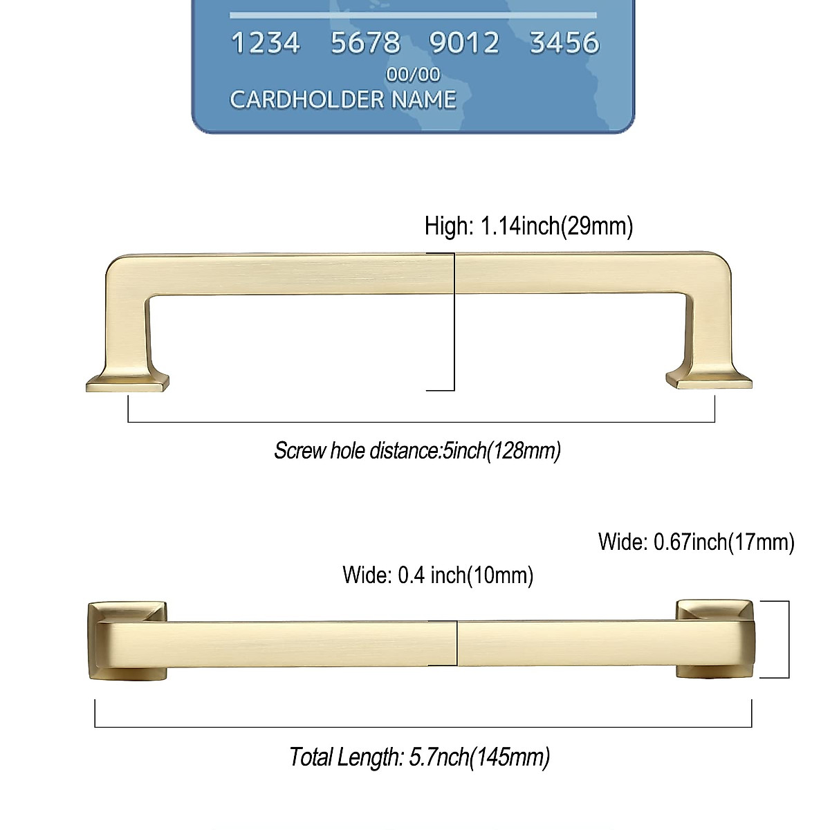 9BUILD 5 Inch 10 Pack Brushed Brass Cabinet Pulls Kitchen Cabinet Handles Kitchen Cabinet Hardware Kitchen Handles for Cabinets Cupboard Handles Gold Pulls for Cabinets