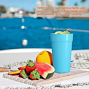 Homestockplus 【Set of 8】 20 Oz Tumbler Cups,Unbreakable Drinking Cups Microwave and Dishwasher Safe BPA Free E-Co Friendly Reusable Cup For Smoothies,Water