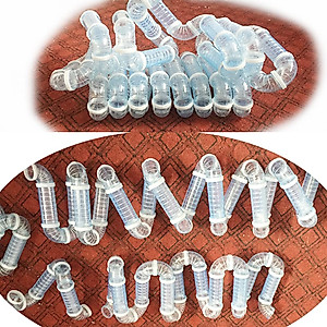 Honrane Pet Tunnel Collapsible Tube Toy Tunnel, Transparent Hamster Rat Squirrel Cage Tunnel Tube Climbing Toy Small Pet Supply Pink