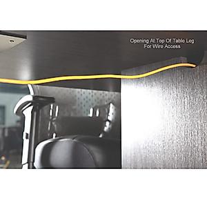 Thaweesuk Shop New Gray 12 FT Modern Executive Rectangle Shaped Conference Table Square Legs Grommets Racetrack Meeting Boardroom Desk High End Office Furniture Wood 144''L x 48''W x 30''H of Set