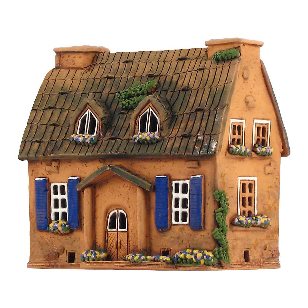Midene Ceramic Art Tealight Candle Holder Room Decoration Handcrafted Collectible Miniature Aroma Light House Old House Near Quebec, Canada C214