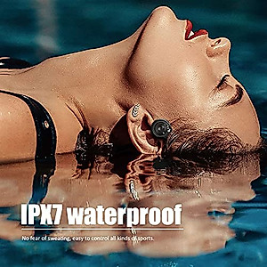 ESSONIO Bone Conduction Headphones Open Ear hradphones Bluetooth IPX7 Waterproof Headphones for Sport Open Ear with 32G Memory Running Headphones Black