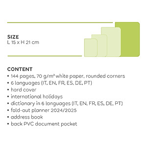 Legami - Spiral Large Weekly Planner, 12 Months, from January 2024 to December 2024, Folding Planner 2024/2025, Elastic Closure, Final Pocket, Address Book, 15 x 21 cm, Travel Theme