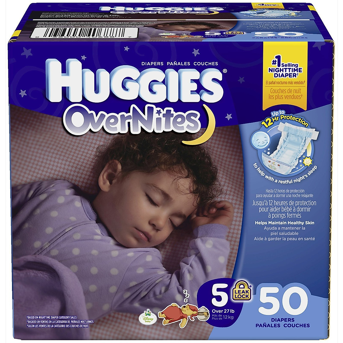 Huggies Overnites Diapers, Size 5, 50 Count