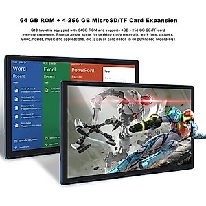 GOODTEL Android Tablet 10 Inch Tablet Octa-Core Processor 64 GB ROM Tablets, Smart IPS, 8000 mAh, Camera 5 MP + 8 MP, WiFi | Bluetooth, Tablet with Keyboard + Mouse (Blue)