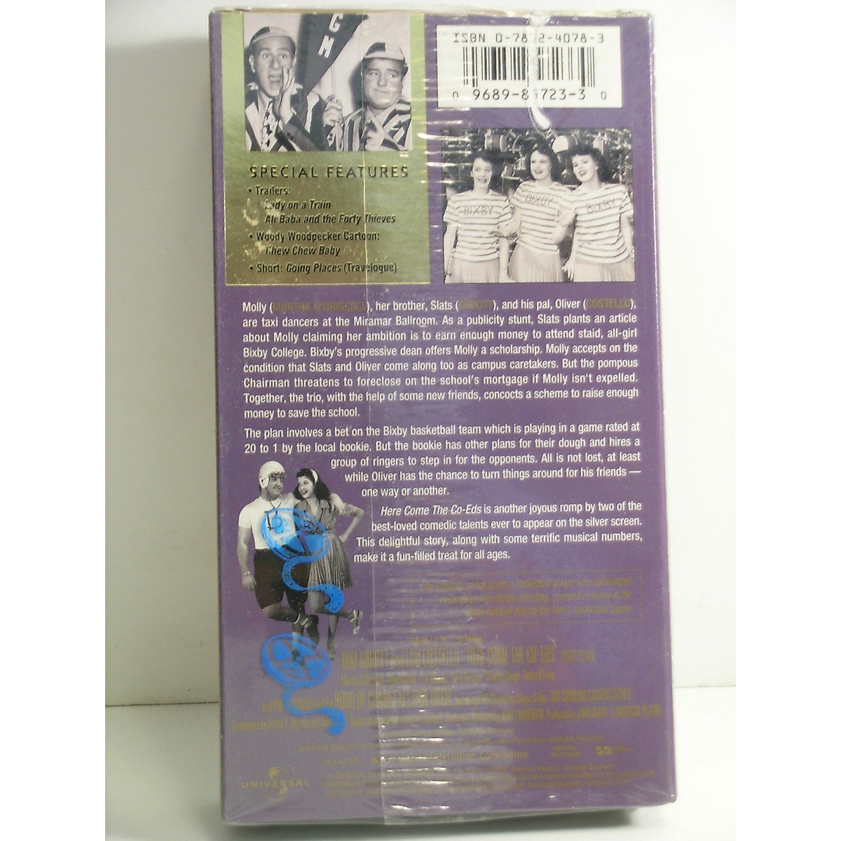 Bud Abbott and Lou Costello---Here Come The Co-eds---VHS Video Tape