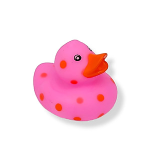 Cool Rubber Ducks (2") Standard Size. (12 Pack) Cute Duck Bath Tub Pool Toys. (Multi-Color Pattern Rubber Squicky Duckies)