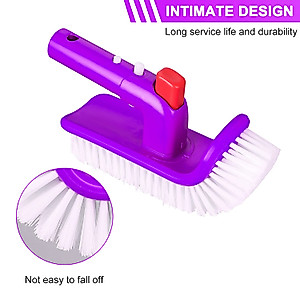 Professional Luxury Pool Step & Corner Brush,180 Degree Rotation Handle Scrub Brush,for Above Ground & Inground Swimming Pools, Spas & Hot Tubs, Fine Bristles (Pole not Included)