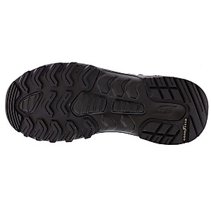 Skechers Womens Max Cushioning Trail Hiking and Trail Running Sneaker, Black/Black, 9