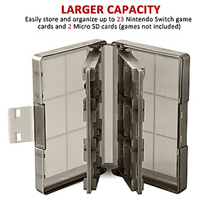 Xahpower Game Card Case Holder for Nintendo Switch, 24-in-1 Game Storage Case Compatible with Nintendo Switch/ Switch Lite/ Switch Oled Catridge Storage Box Black