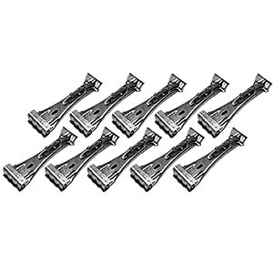 Quick Screw 6" inch Aluminum Hidden Rain Gutter Bracket Hook Clip Style Hangers with pre Inserted 3" Long ¼" hex Head self Drilling Screw (10 Per Package)