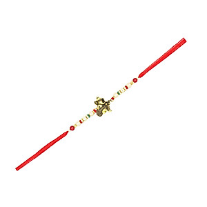 ARTISENIA Majestic Ganesha Playing Veena Rakhi for Brother Raksha Bandhan Rakhi Thread Bracelet Wrist bands for Loving Brother Sister