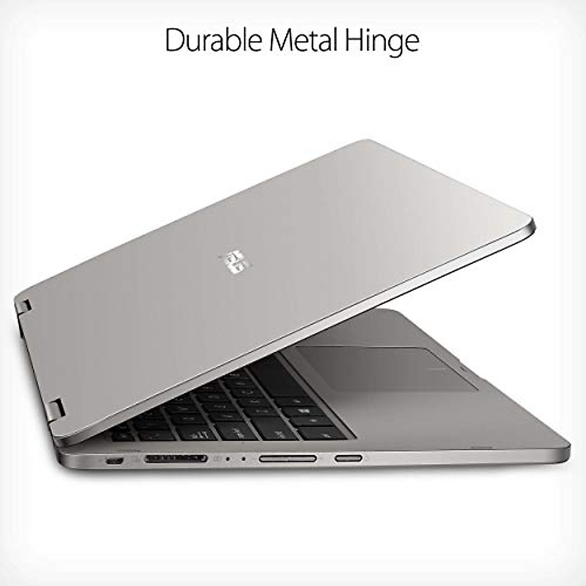 ASUS VivoBook Flip 14 Thin and Light 2-in-1 Laptop, 14” HD Touchscreen, Intel Celeron N4020 Processor, 4GB DDR4, 64GB Storage, Windows 10 Home in S Mode, Light Grey, TPM, Fingerprint, J401MA-DB02