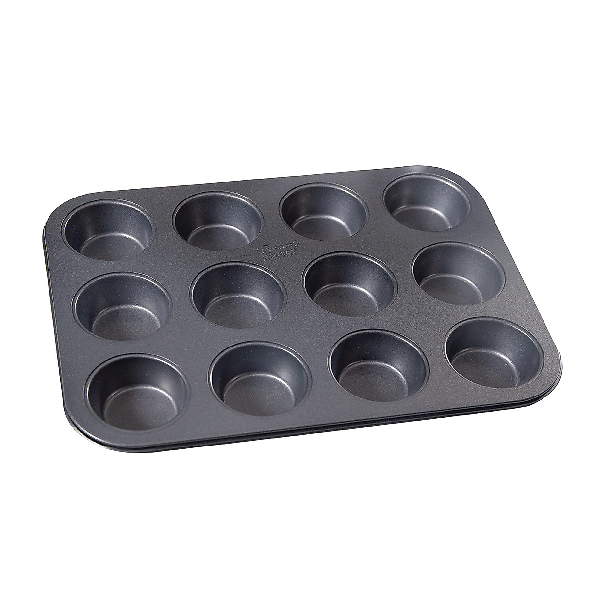 Baker's Secret 12cup Muffin Pan Cupcake Nonstick Pan - Carbon Steel Pan Muffins Cupcakes 2 Layers Non Stick Coating Easy Release Dishwasher Safe DIY Bakeware Baking Supplies - Advanced Collection