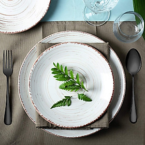 40-Piece Black Silverware Set, Bastwe Stainless Steel Flatware Cutlery Set, Kitchen Utensil Set Service for 8, Include Knife/Fork/Spoon, Mirror Polished, Dishwasher Safe