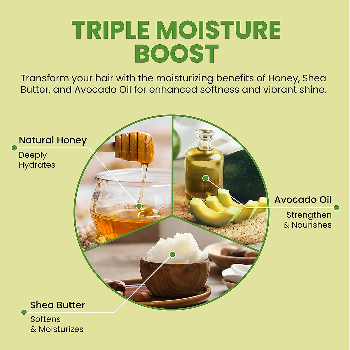 Curls & Naturals Triple Moisture Leave-In Conditioner for Natural Hair, Ideal for All Hair Types, Including Curly & Wavy, Detangles & Softens, 16 OZ