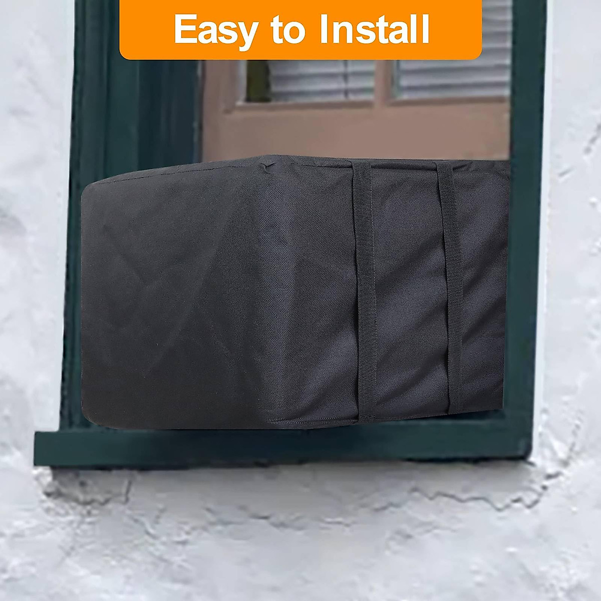 Demao AC Covers for Outside, Air Conditioner Cover for Outside Window AC Unit Cover, 420D Oxford Waterproof Dustproof Window AC Cover(21Wx15.8Dx15H)