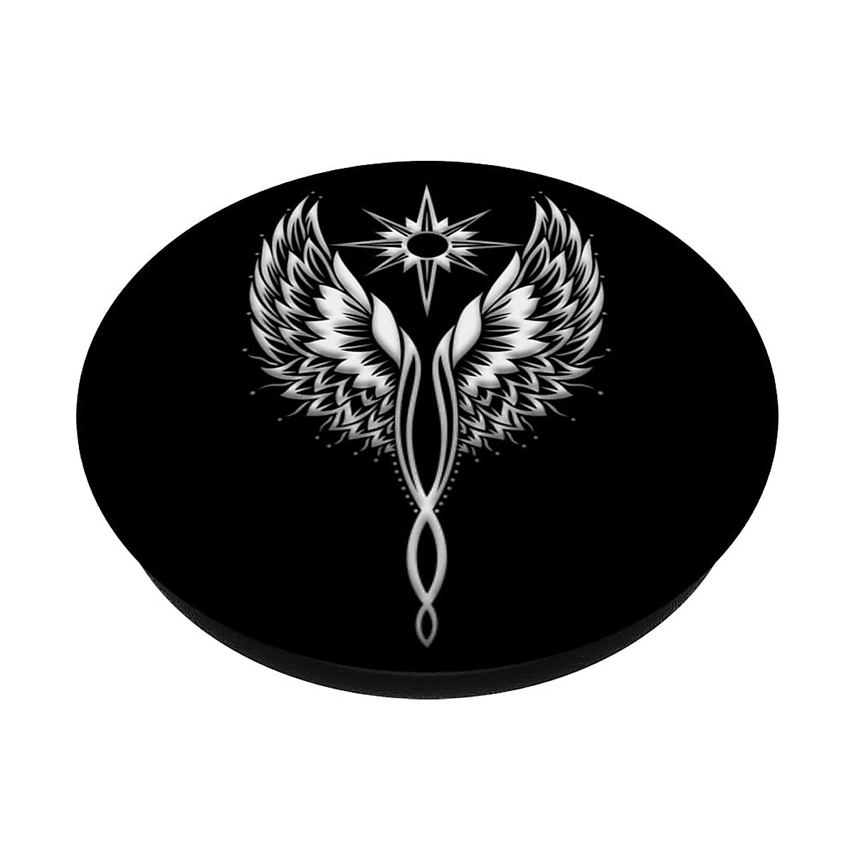 Angels Wings with Sun Guardian-Angel with Sun Rays PopSockets Swappable PopGrip